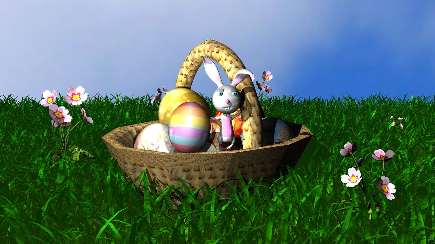 3d lwo easter scene