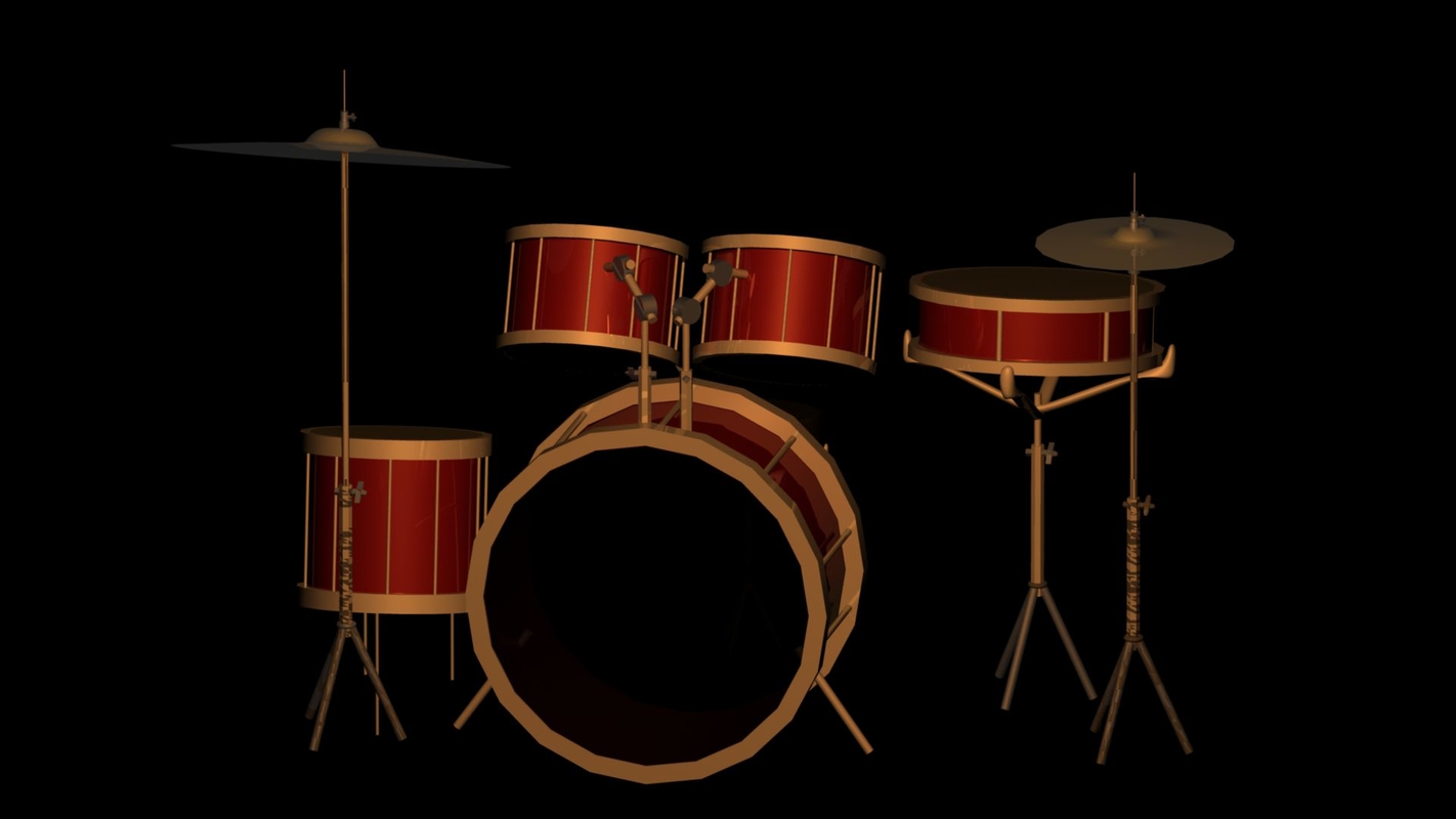 3d model drums