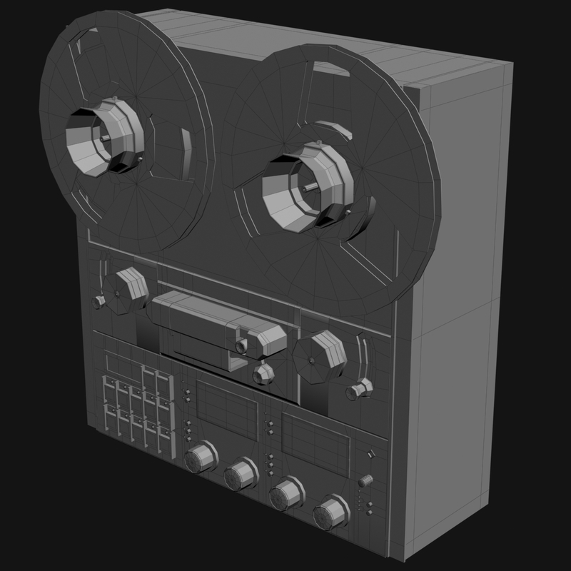 3d model tape recorder