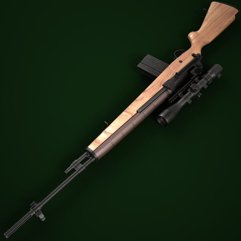 3ds max m14 rifle optical scope