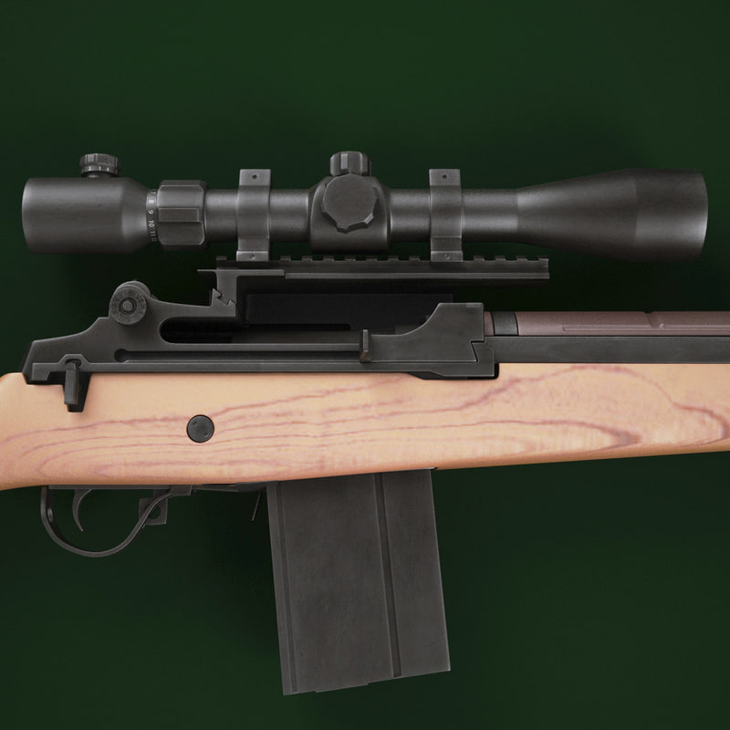 3ds max m14 rifle optical scope
