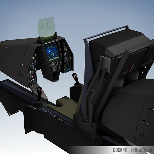 fighter cockpit 3d lwo