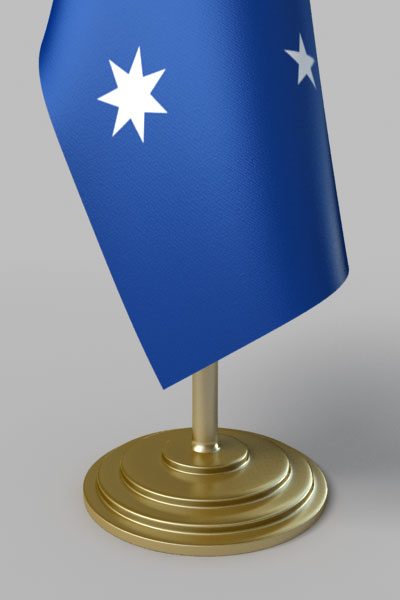 3d australia flag model