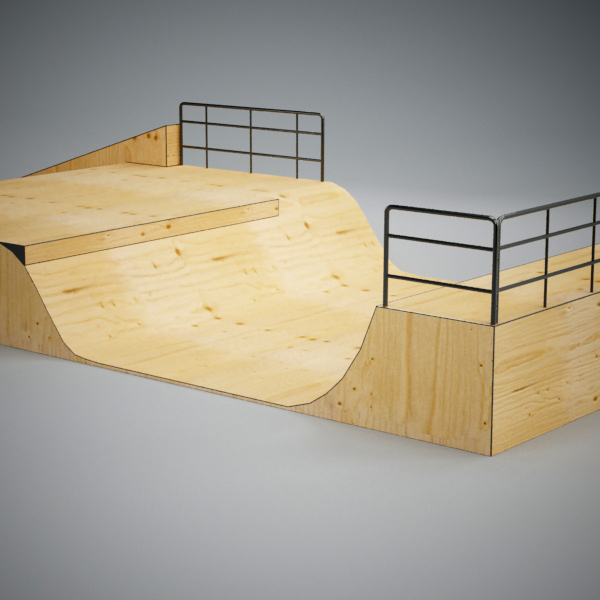 skatepark ramp 3d max