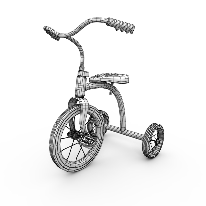 childrens tricycled 3d model