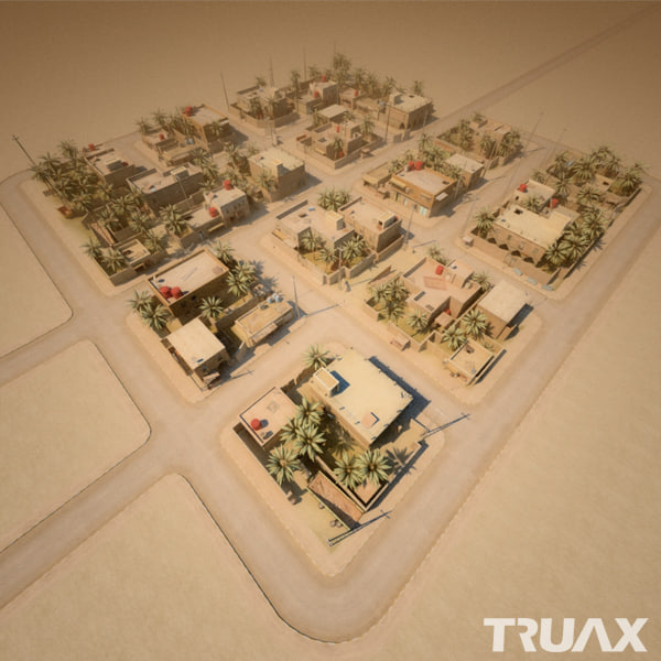 3d arab city street model