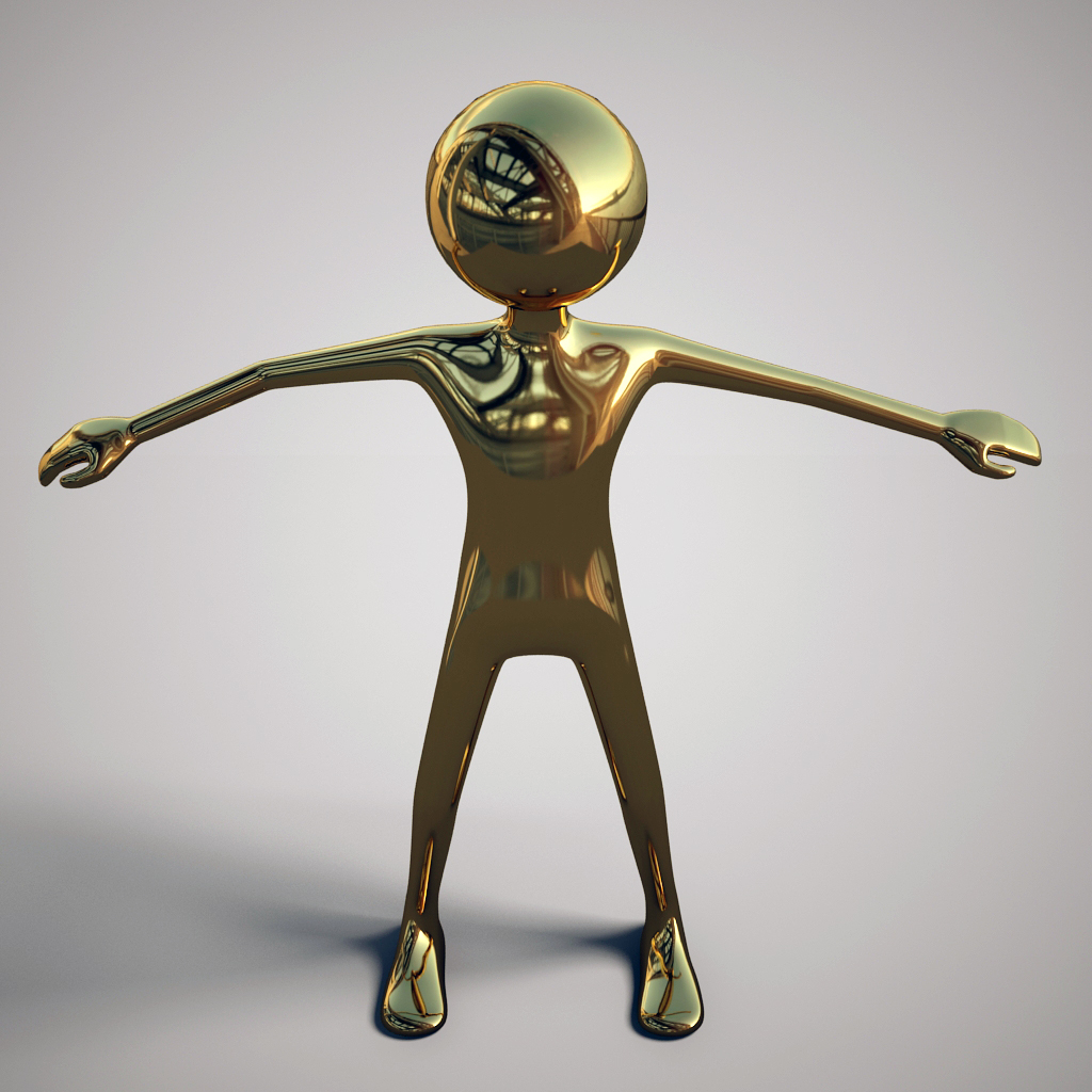 3d dummy man rigged model