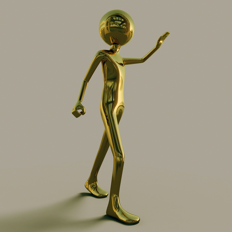 3d dummy man rigged model
