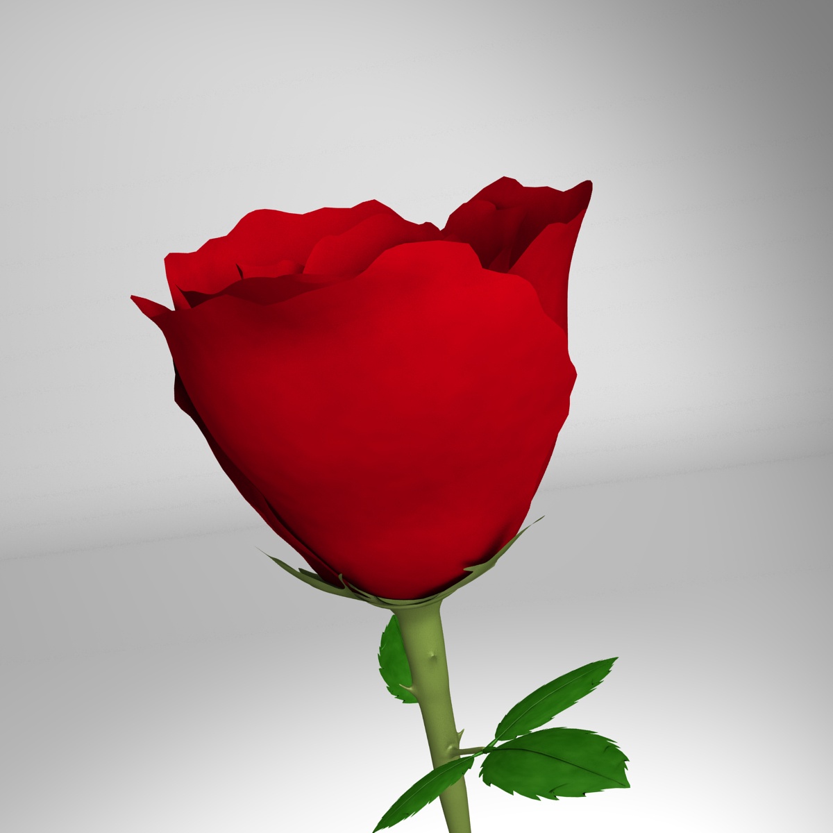 3d model of rose flower