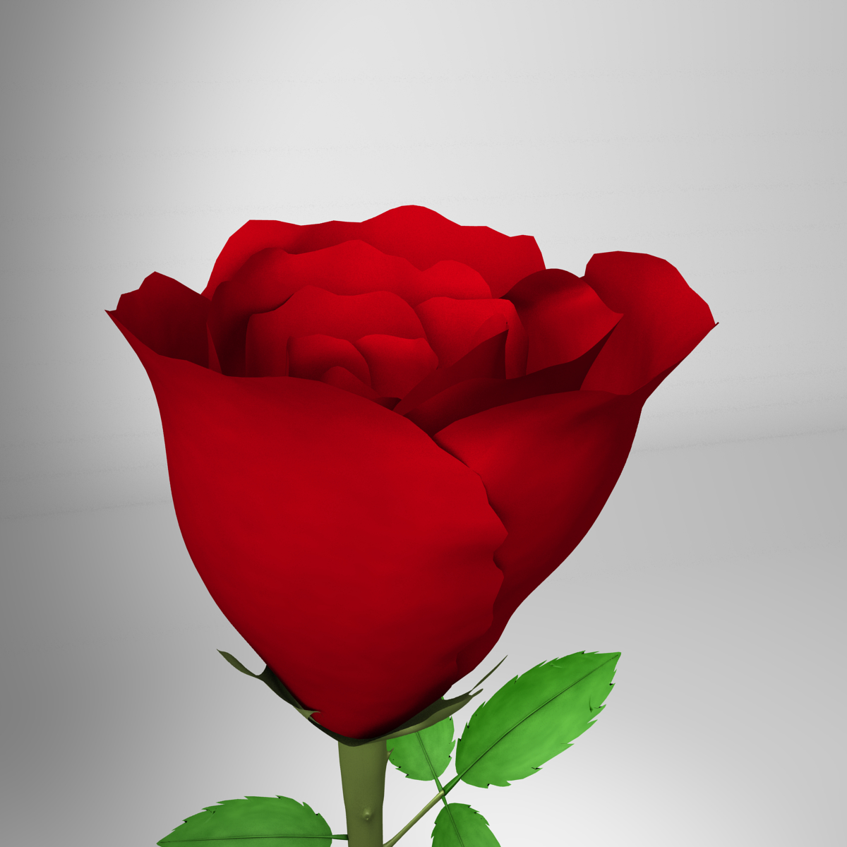 3d model of rose flower