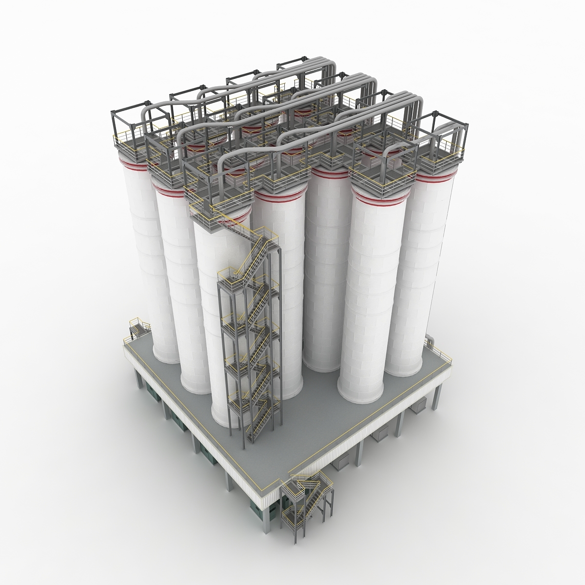 industrial silo 02 3d model