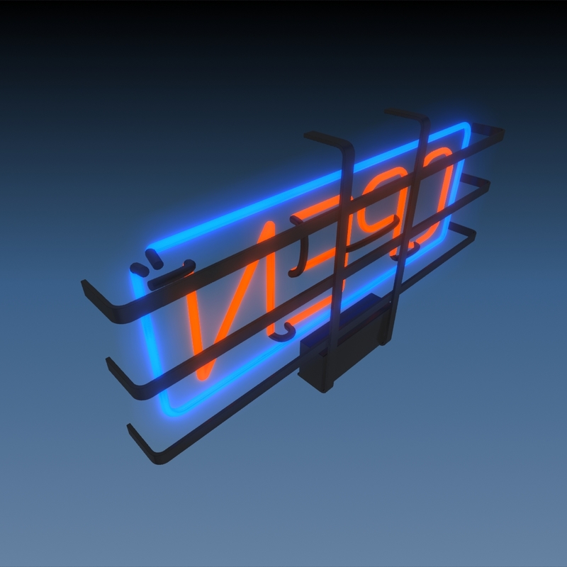 3ds max neon sign