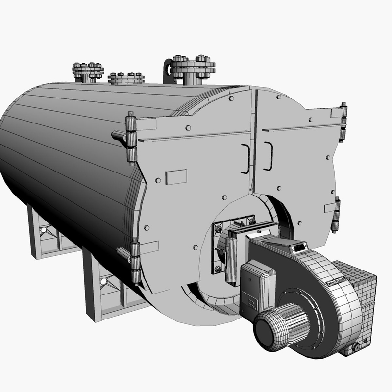 gas boiler 3d max