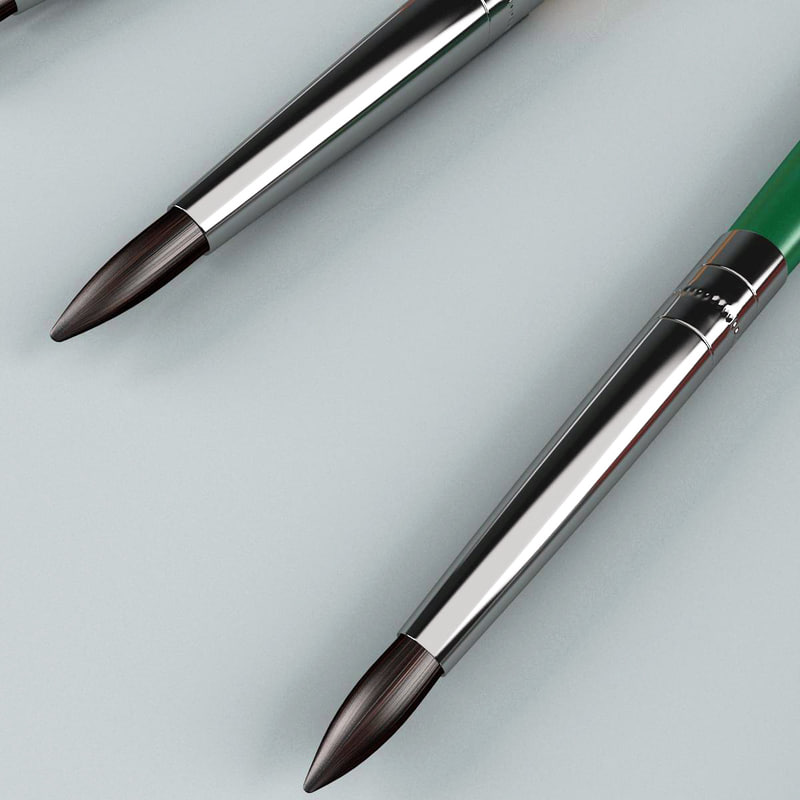 3d artist painting brushes model