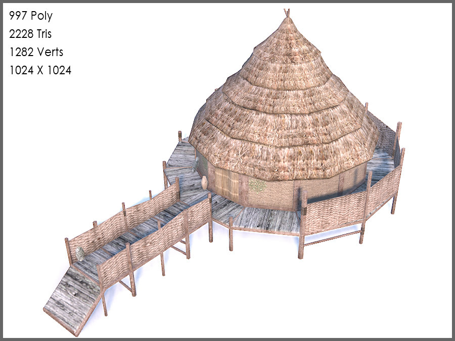 celtic chief roundhouse 3d max