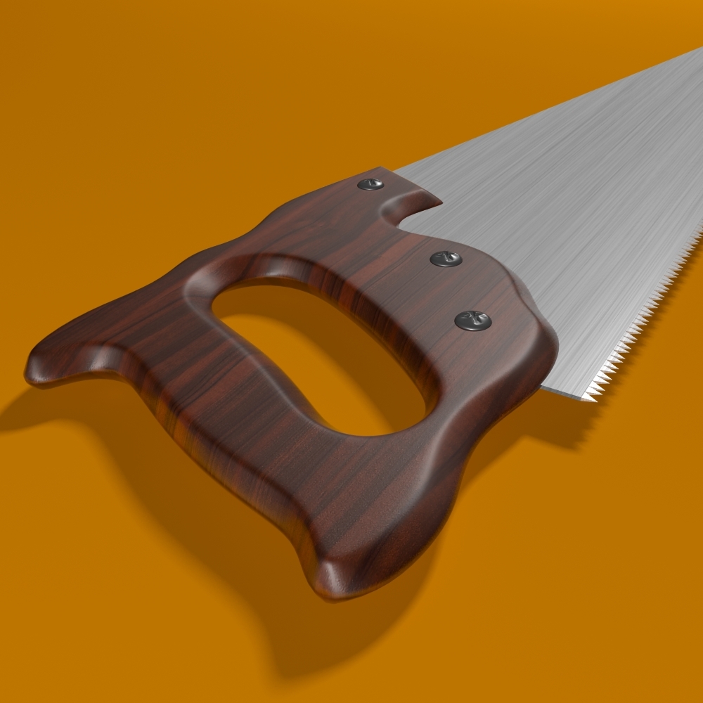 3d hand saw blade model