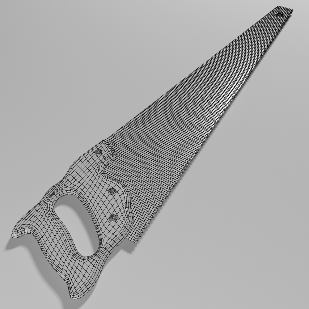 3d hand saw blade model
