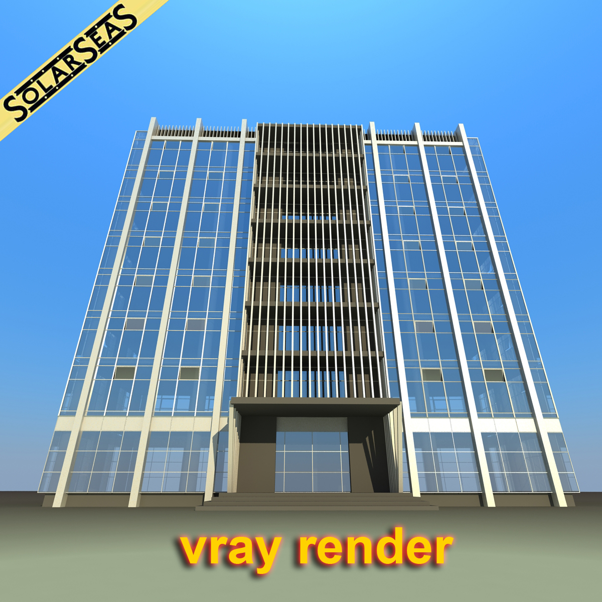 3d 3ds modern office building