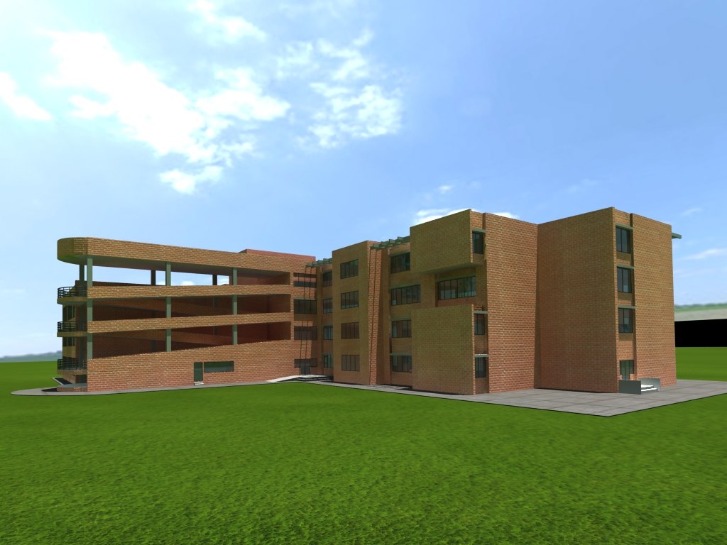 3ds max school building