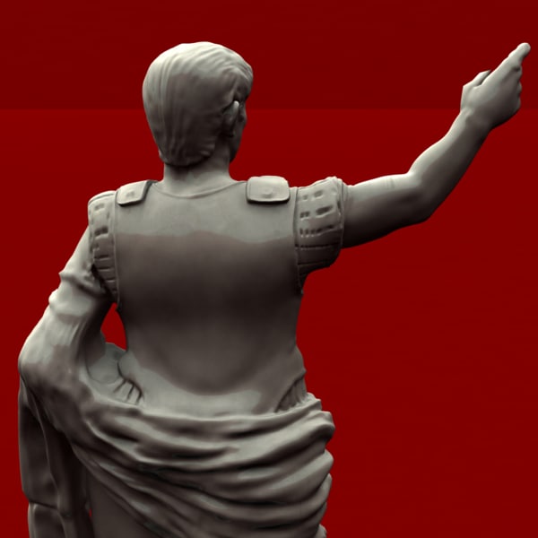 statue augustus emperor 3d obj