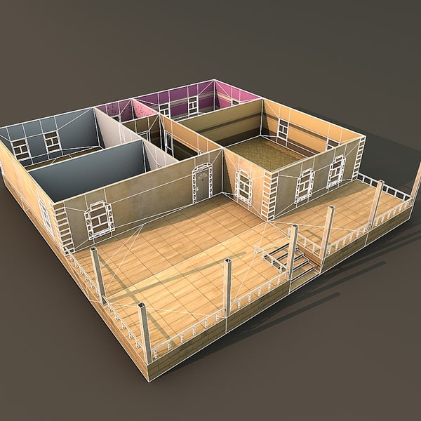 3d house interior building model
