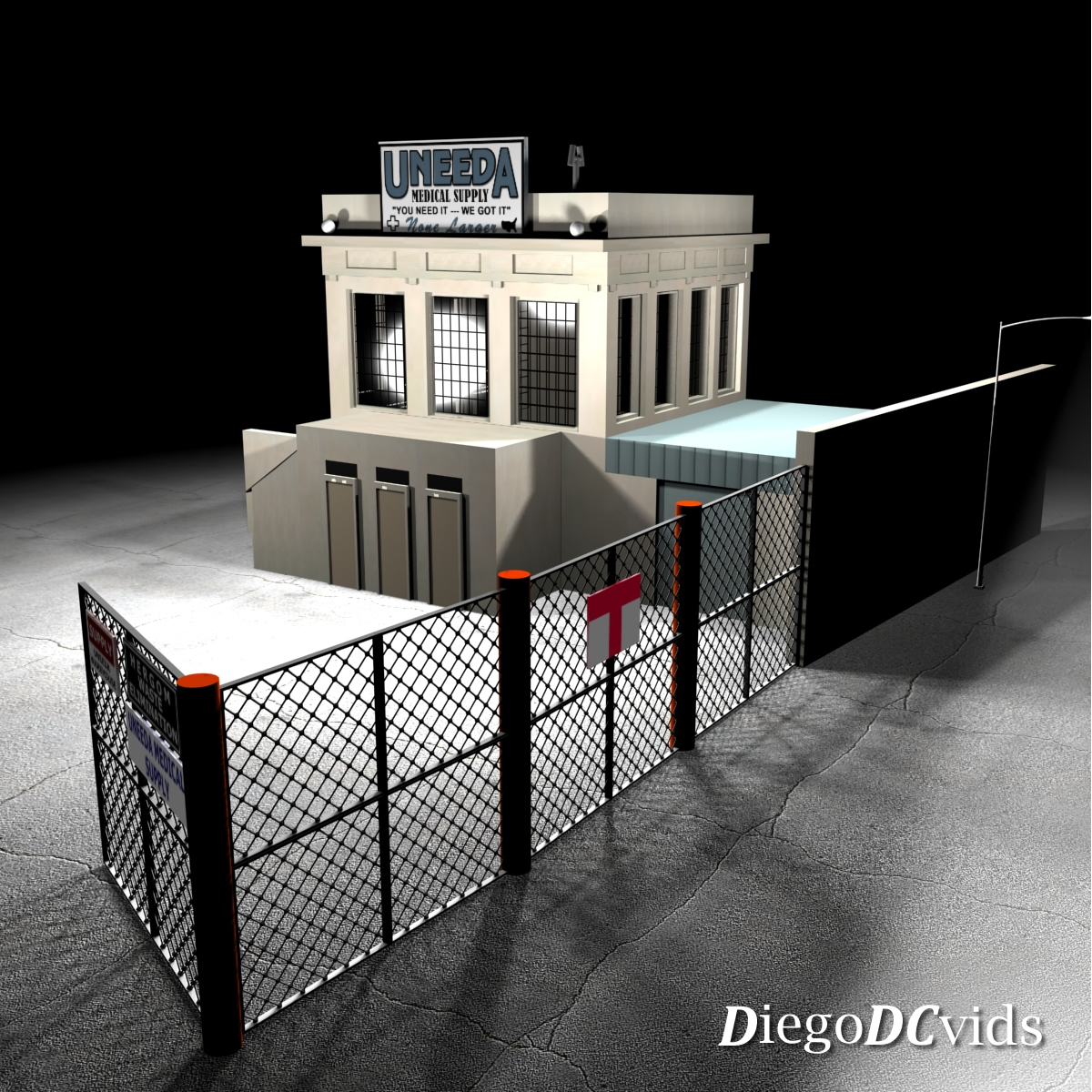 medical supply warehouse 3d max