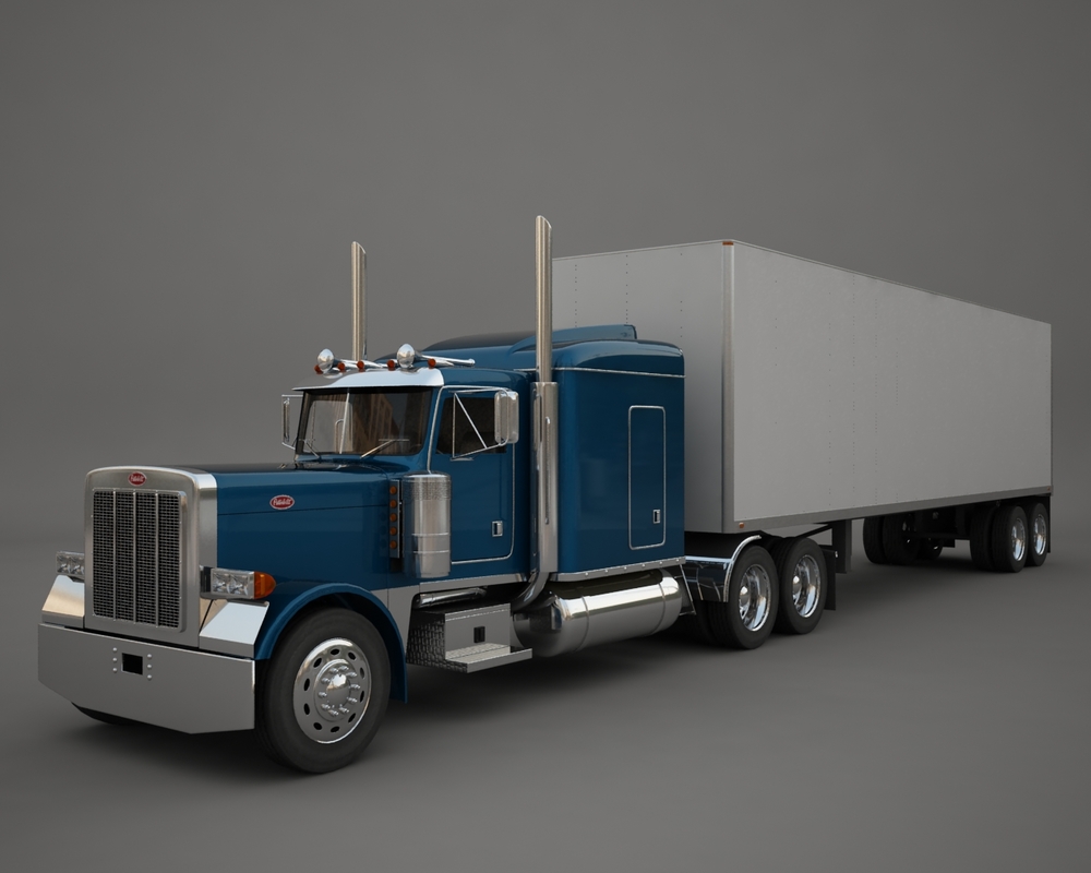 heavy semi truck 3d model