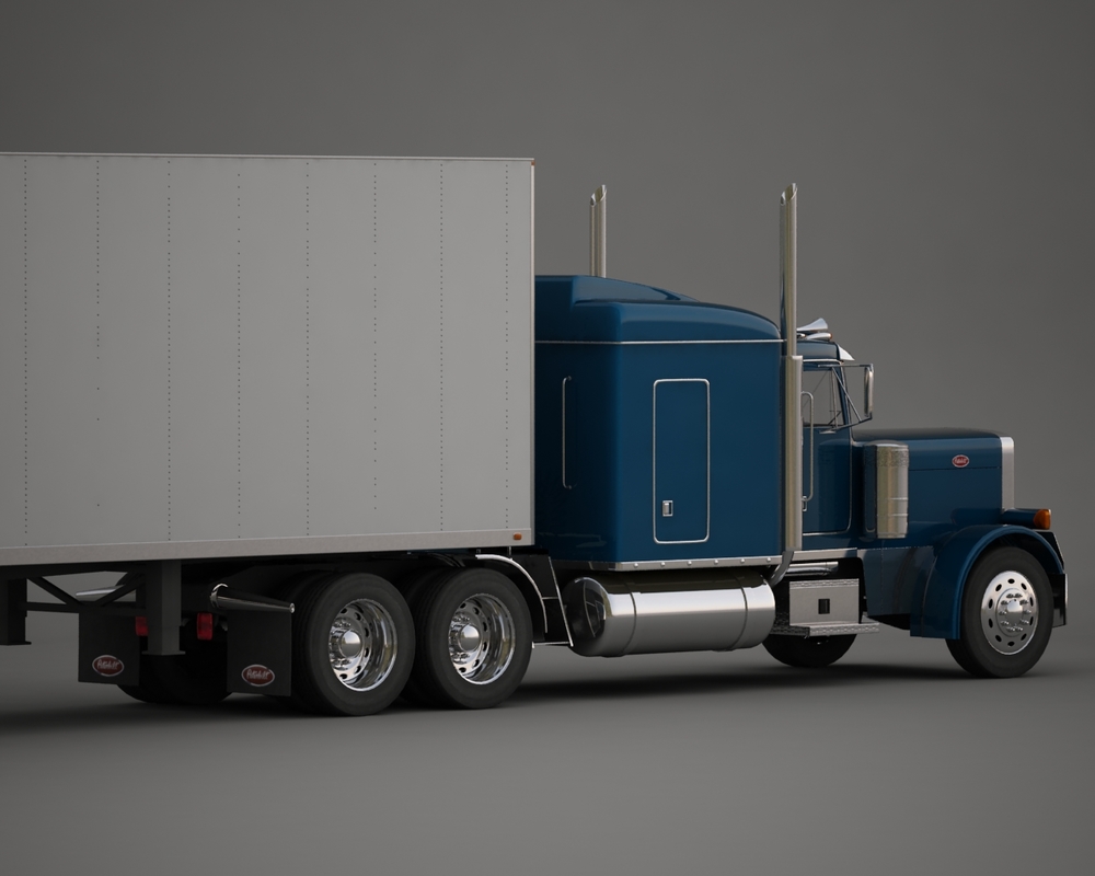 heavy semi truck 3d model