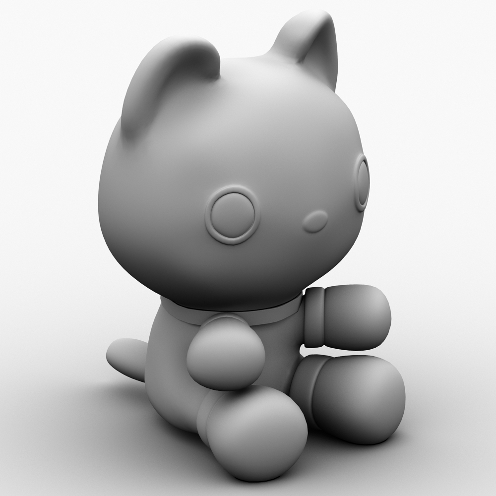 3d cute cartoon cat model