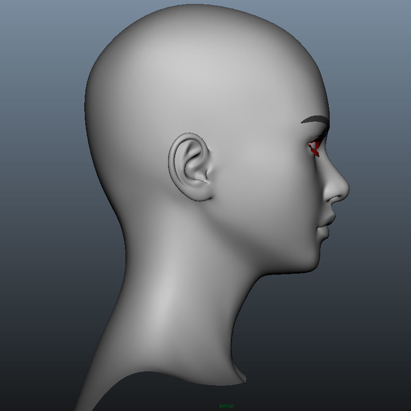 3d girl head model