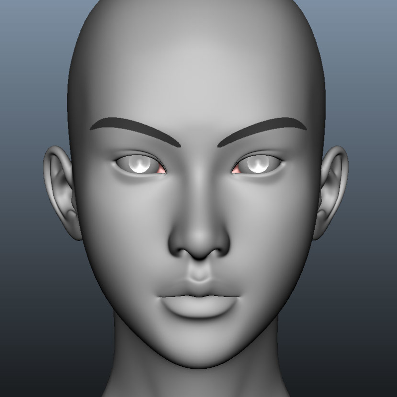 3d girl head model