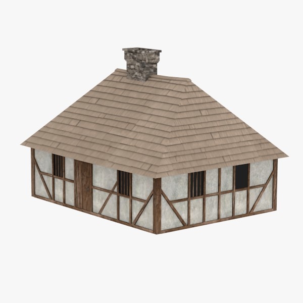 3d medieval house model