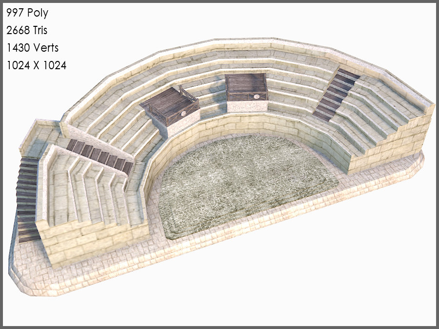 classic greek amphitheatre 3d model