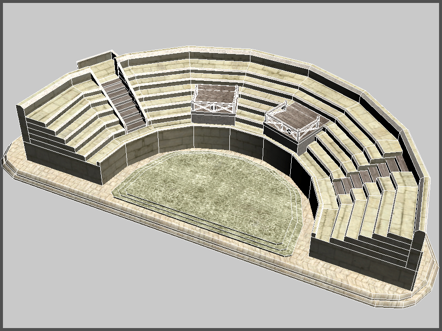 classic greek amphitheatre 3d model