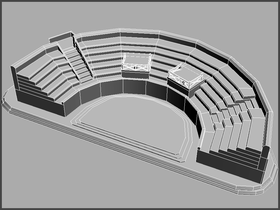 classic greek amphitheatre 3d model