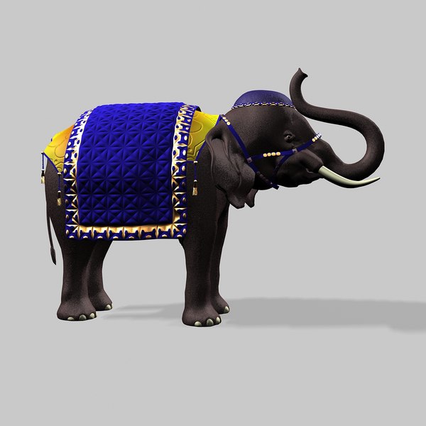 3d model of indian toy elephant