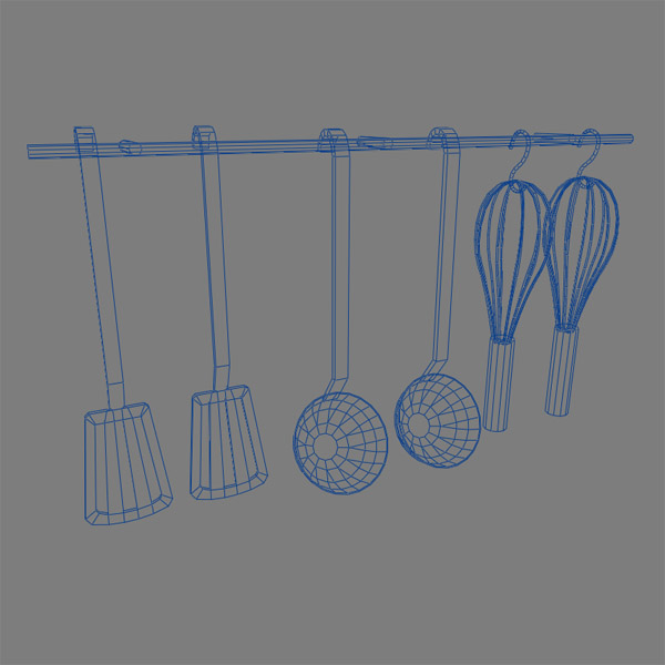 kitchen utensils 3d model