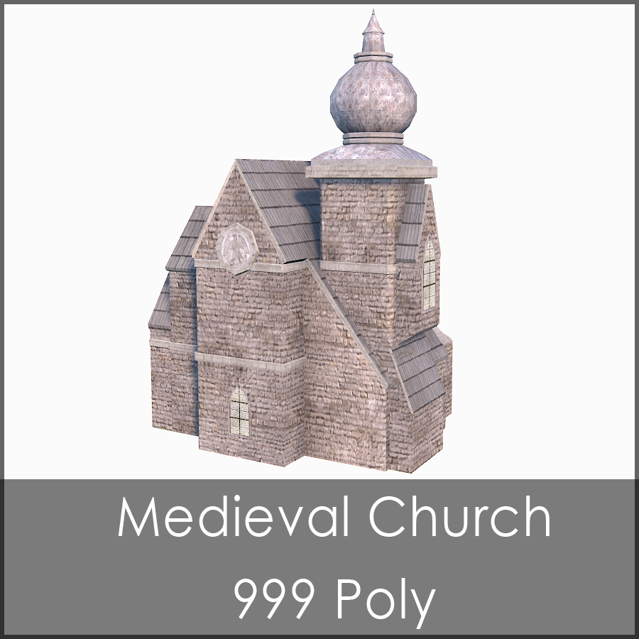 3d medieval church