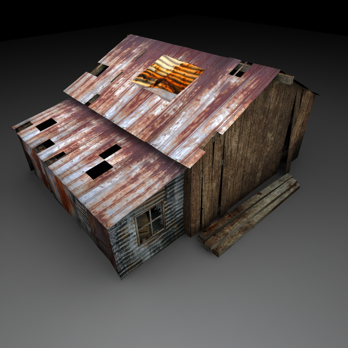 3d dynamite old shack model