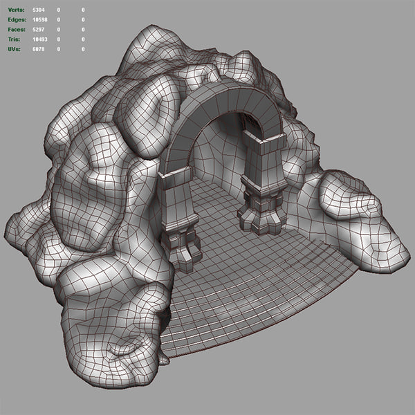 cave-entrance cave entrance 3d obj