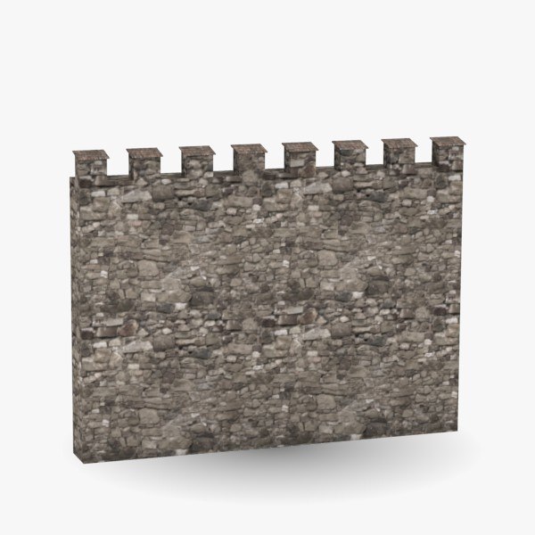 3ds medieval wall