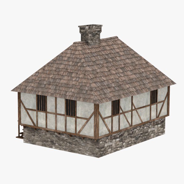 medieval building 3d 3ds