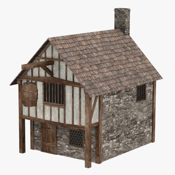 medieval building 3d 3ds