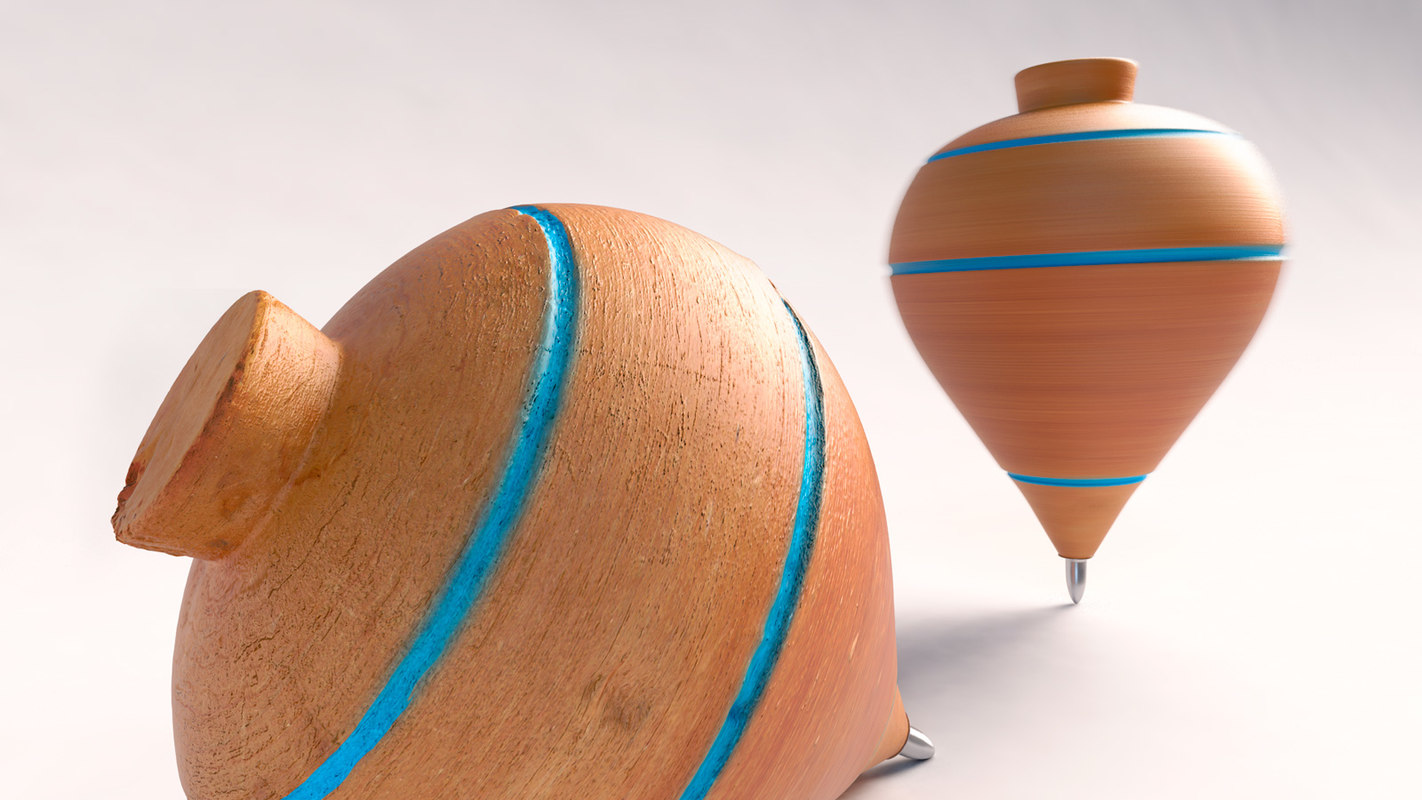 traditional whipping-top whipping 3d model