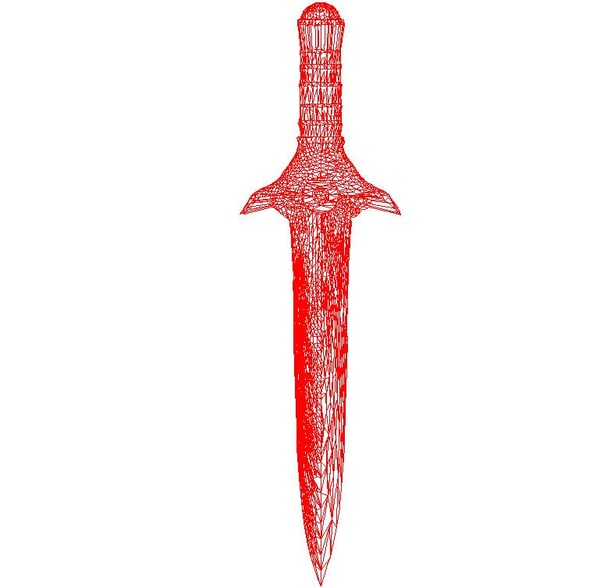 free copper sword 3d model