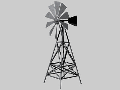 3d model of windmill propellers