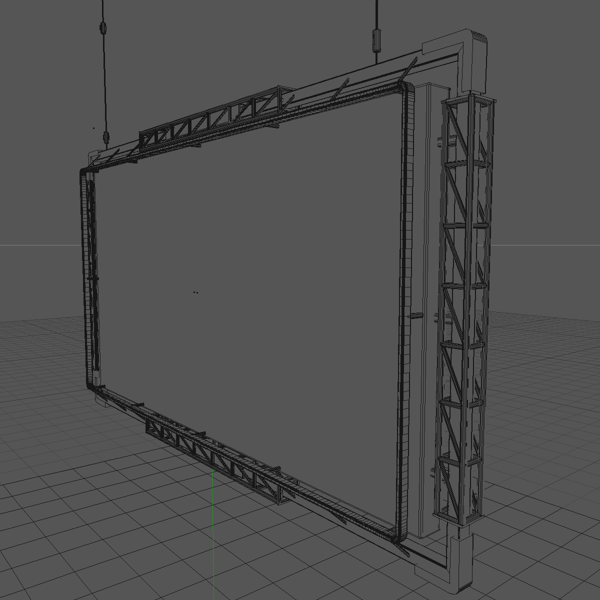 3d video screen jumbotron model