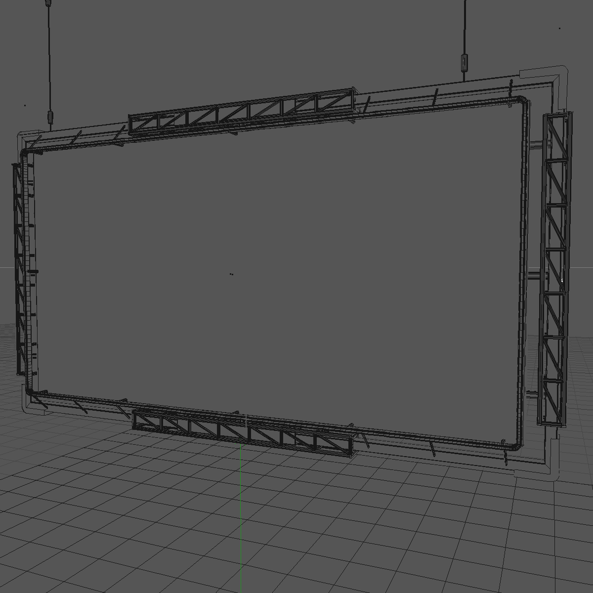 3d video screen jumbotron model