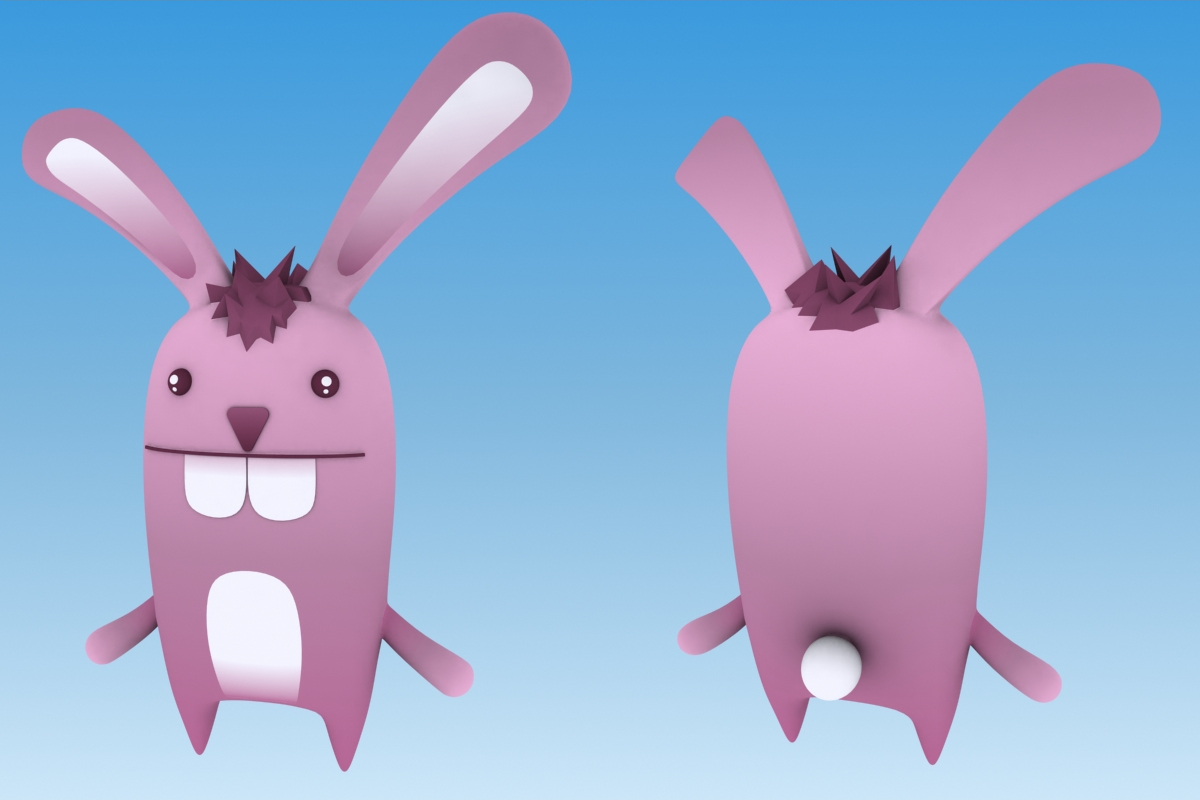 cartoon rabbit 3d max
