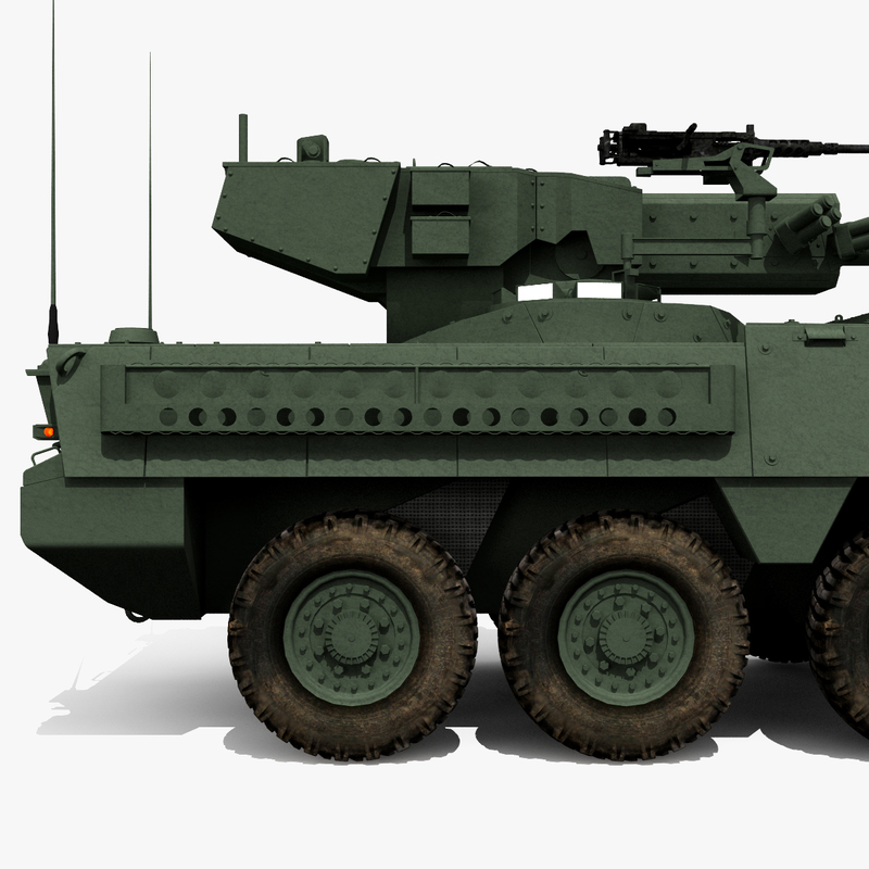 stryker m1128 mgs 3d model